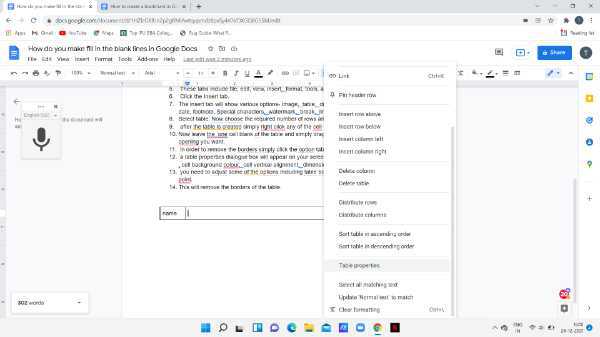 How Do You Make Fill In The Blank Lines In Google Docs 