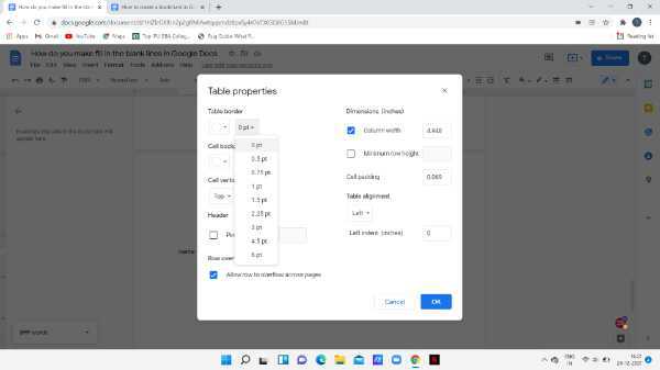How Do You Make Fill In The Blank Lines In Google Docs 