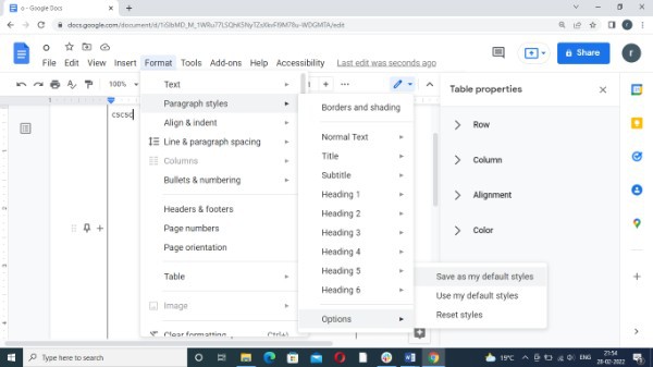 How To Change Default Settings In Google Docs