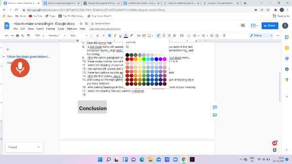 How To Make A Heading In Google Docs